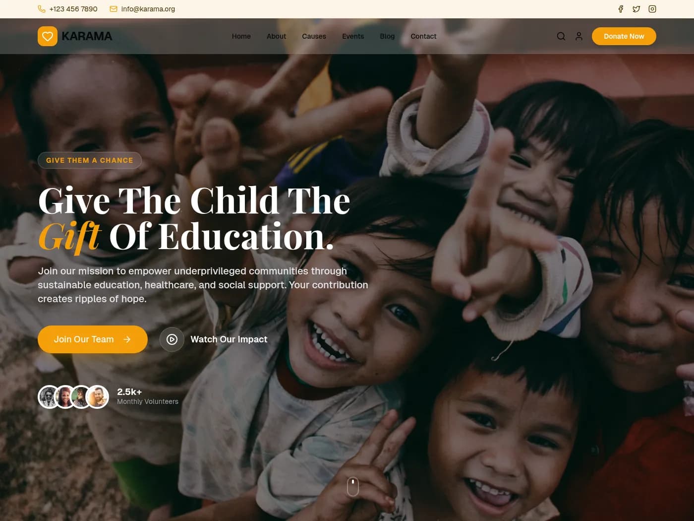 Karama Charity Website