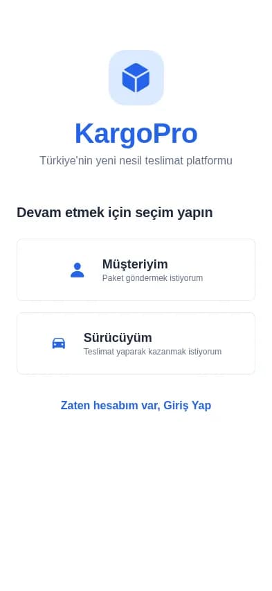 KargoPro Mobile Delivery App