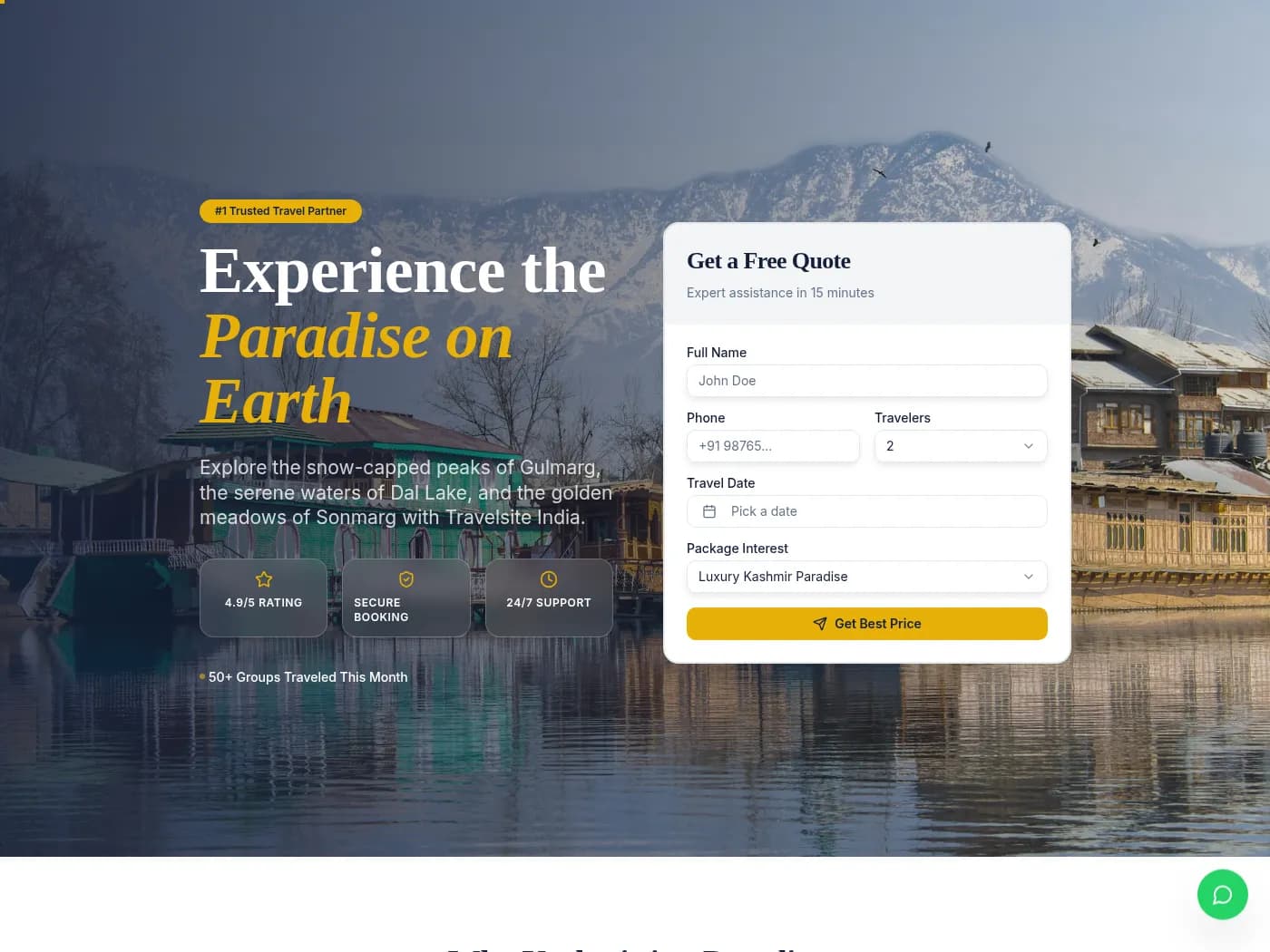 Kashmir Luxe Landing