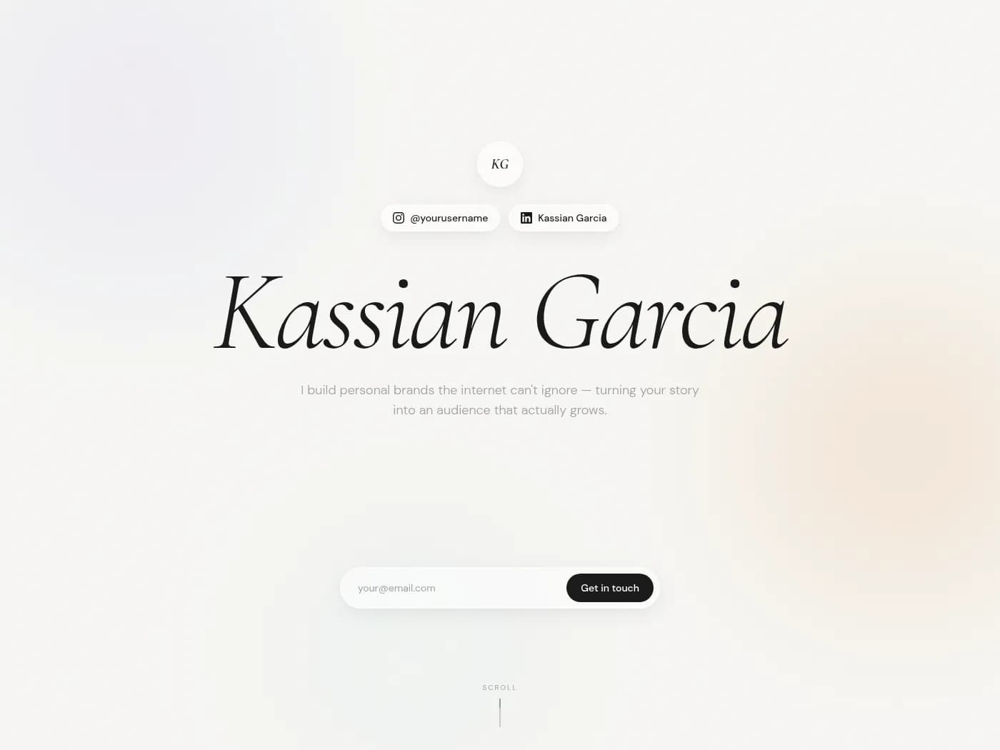 Kassian Personal Brand Site