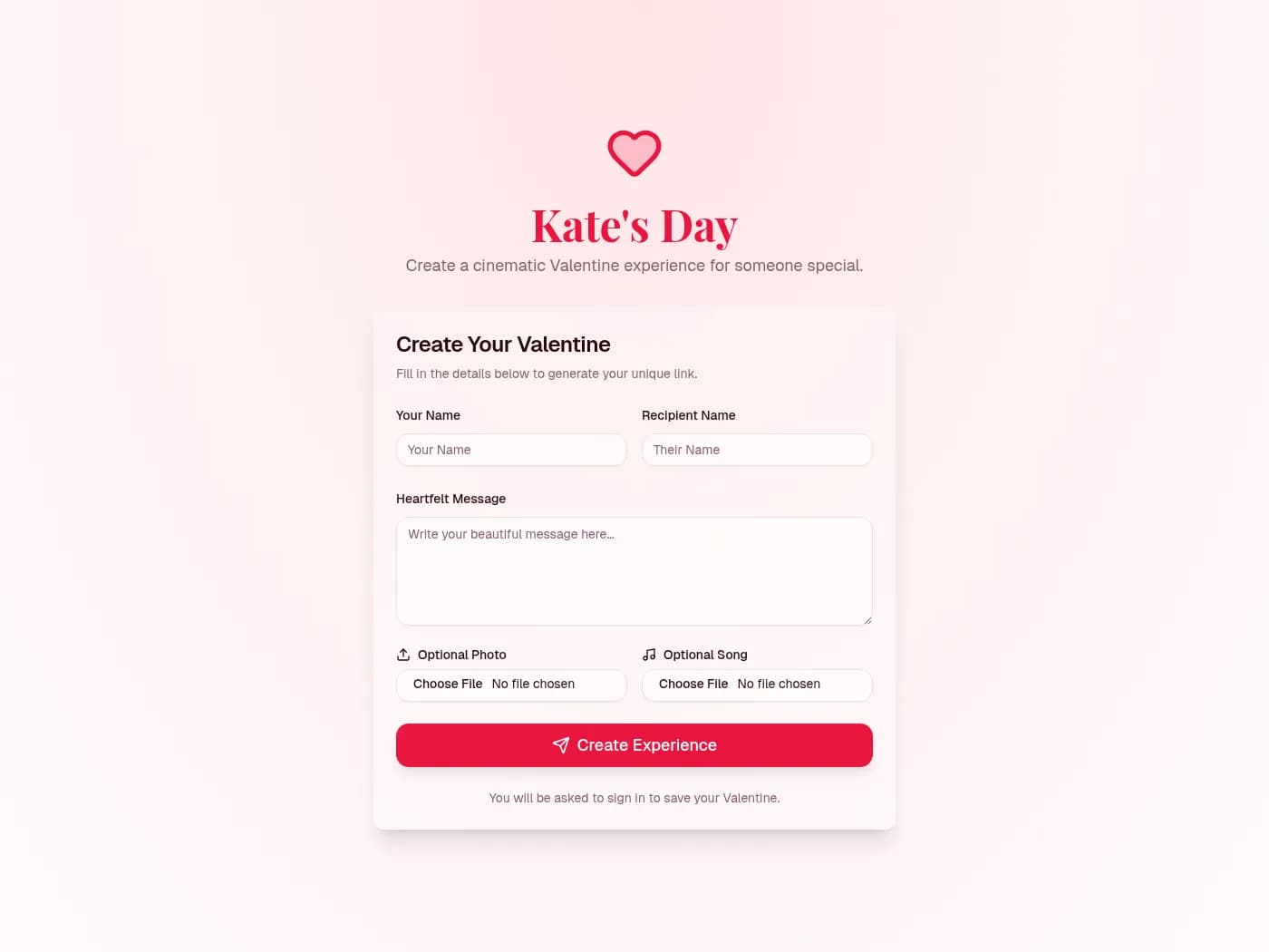 Kate's Day Experience