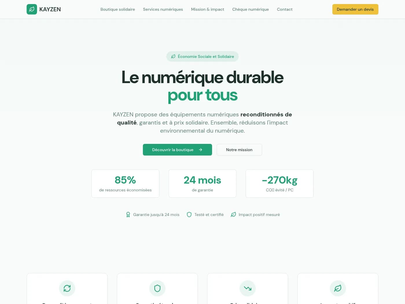 Kayzen Impact Website
