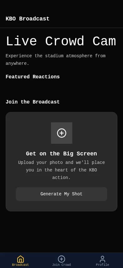 KBO Broadcast Viewer Cam