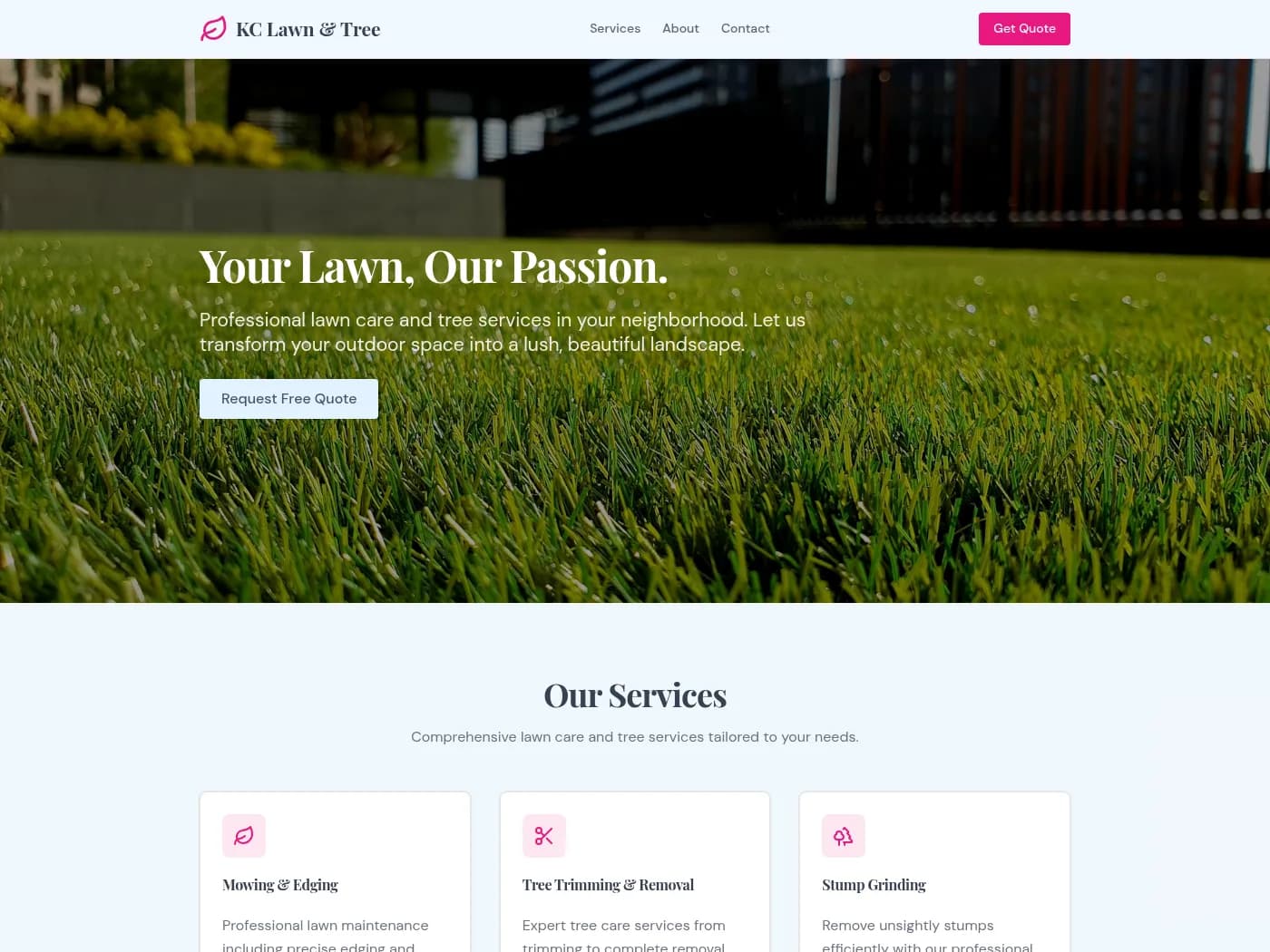 KC Lawn & Tree Site