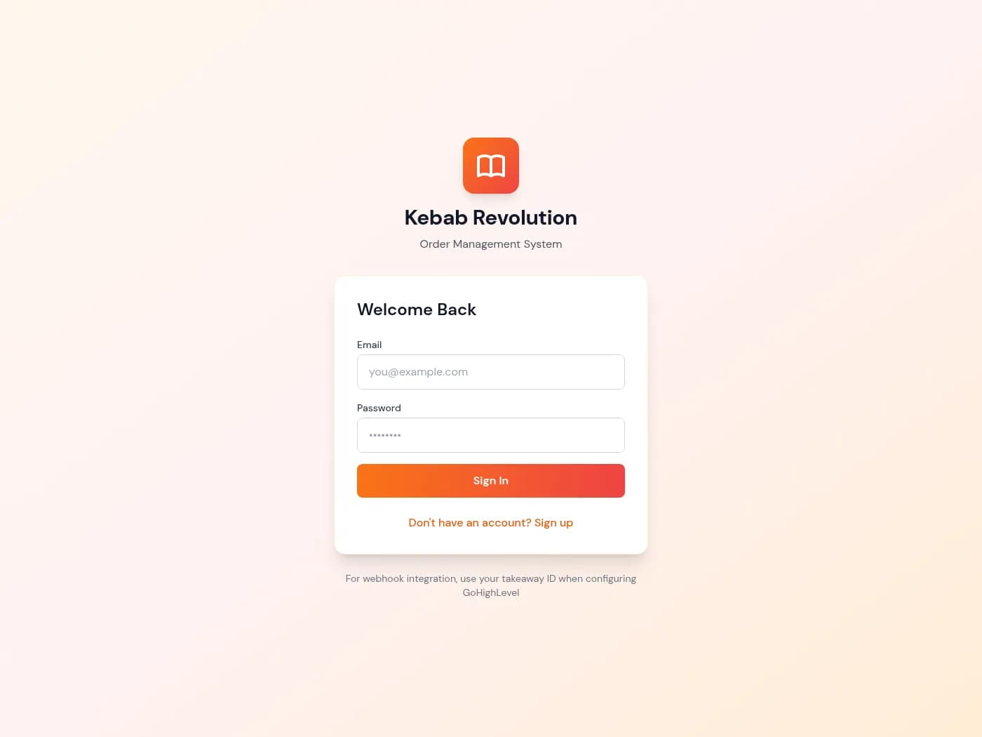 Kebab Revolution Orders