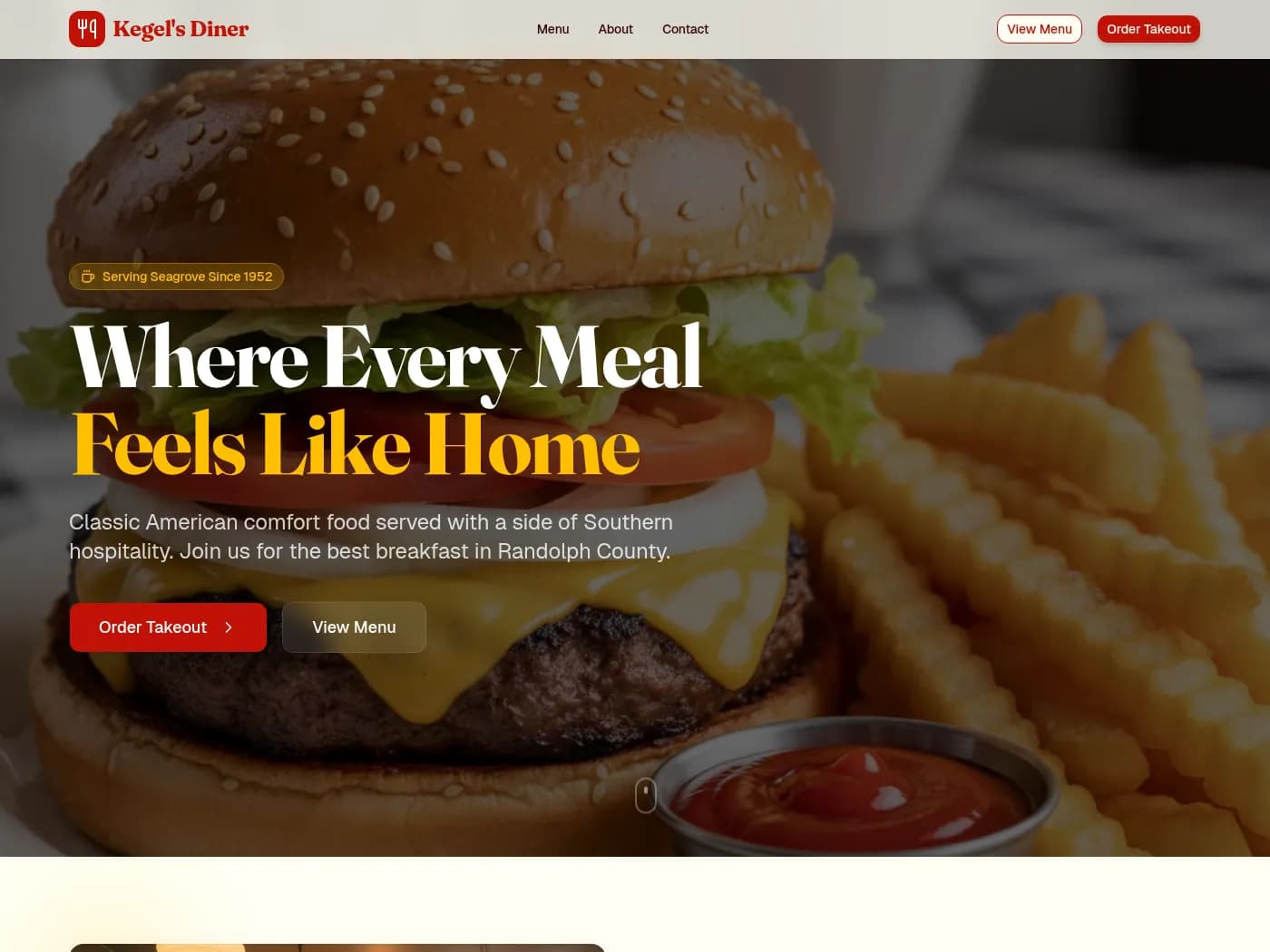 Kegel's Diner Website