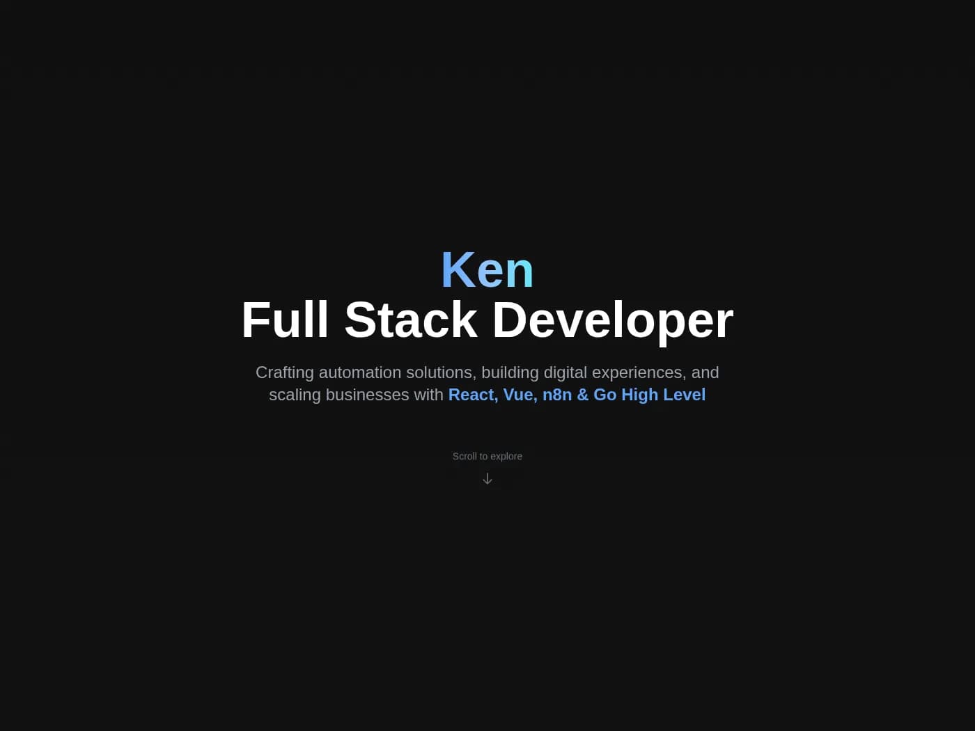 Ken's Dynamic Dev Portfolio