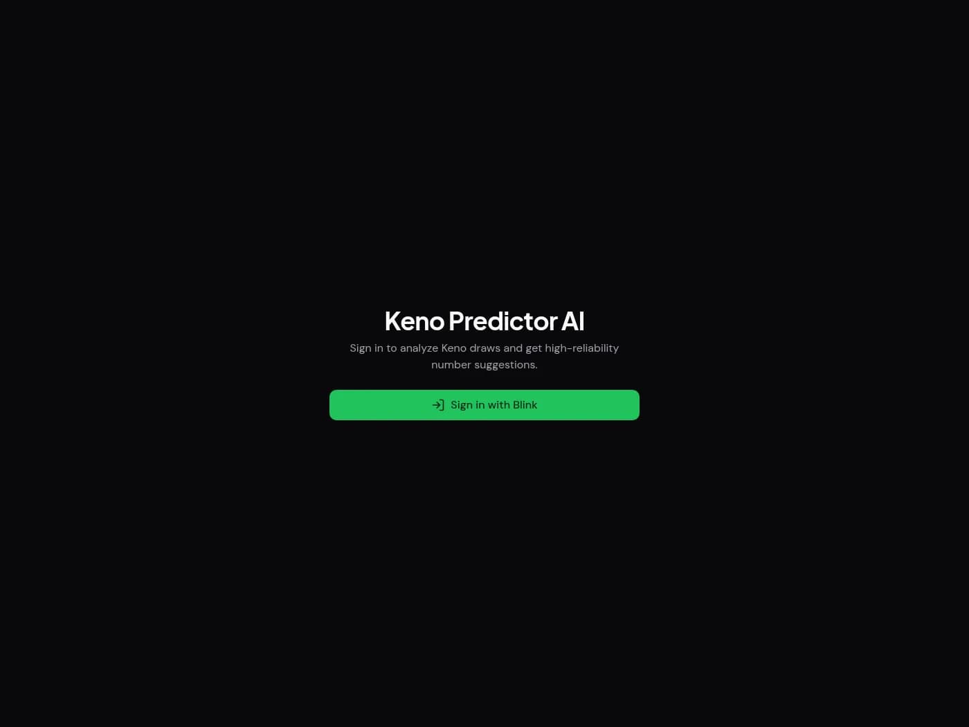 Keno Predictor AI