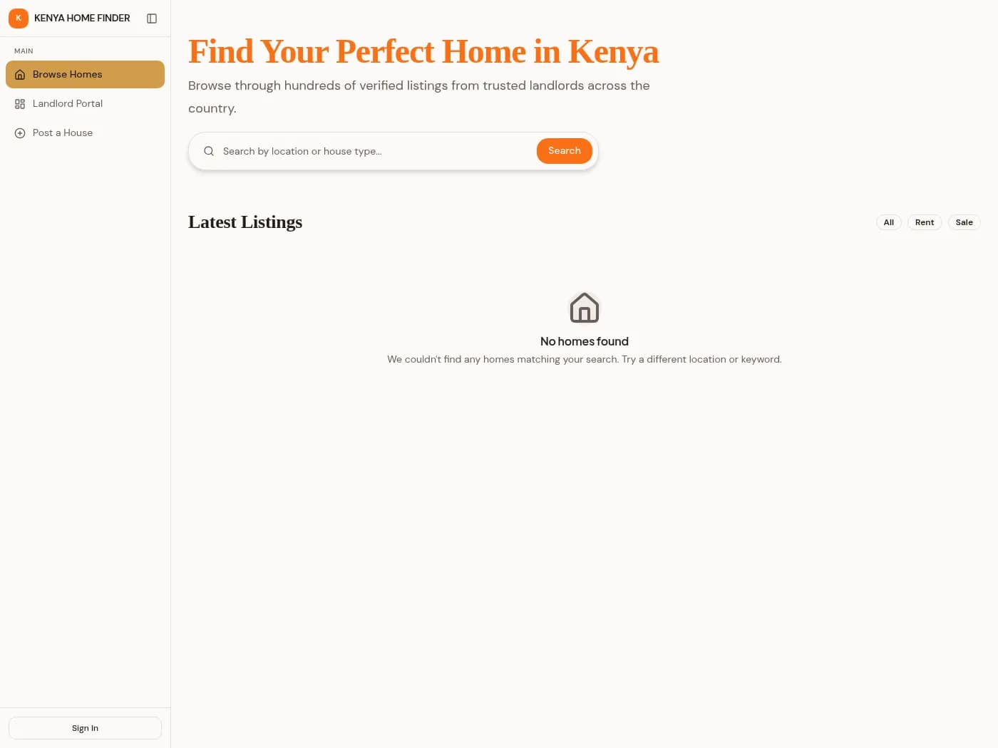 Kenya Home Finder