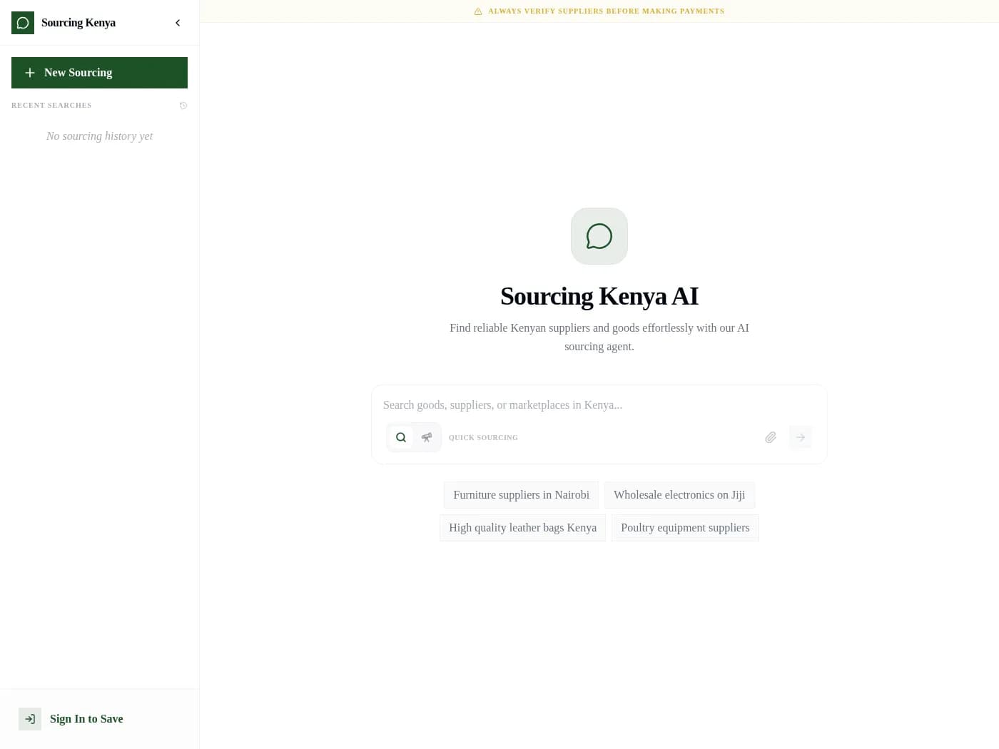 Kenya Sourcing Agent AI