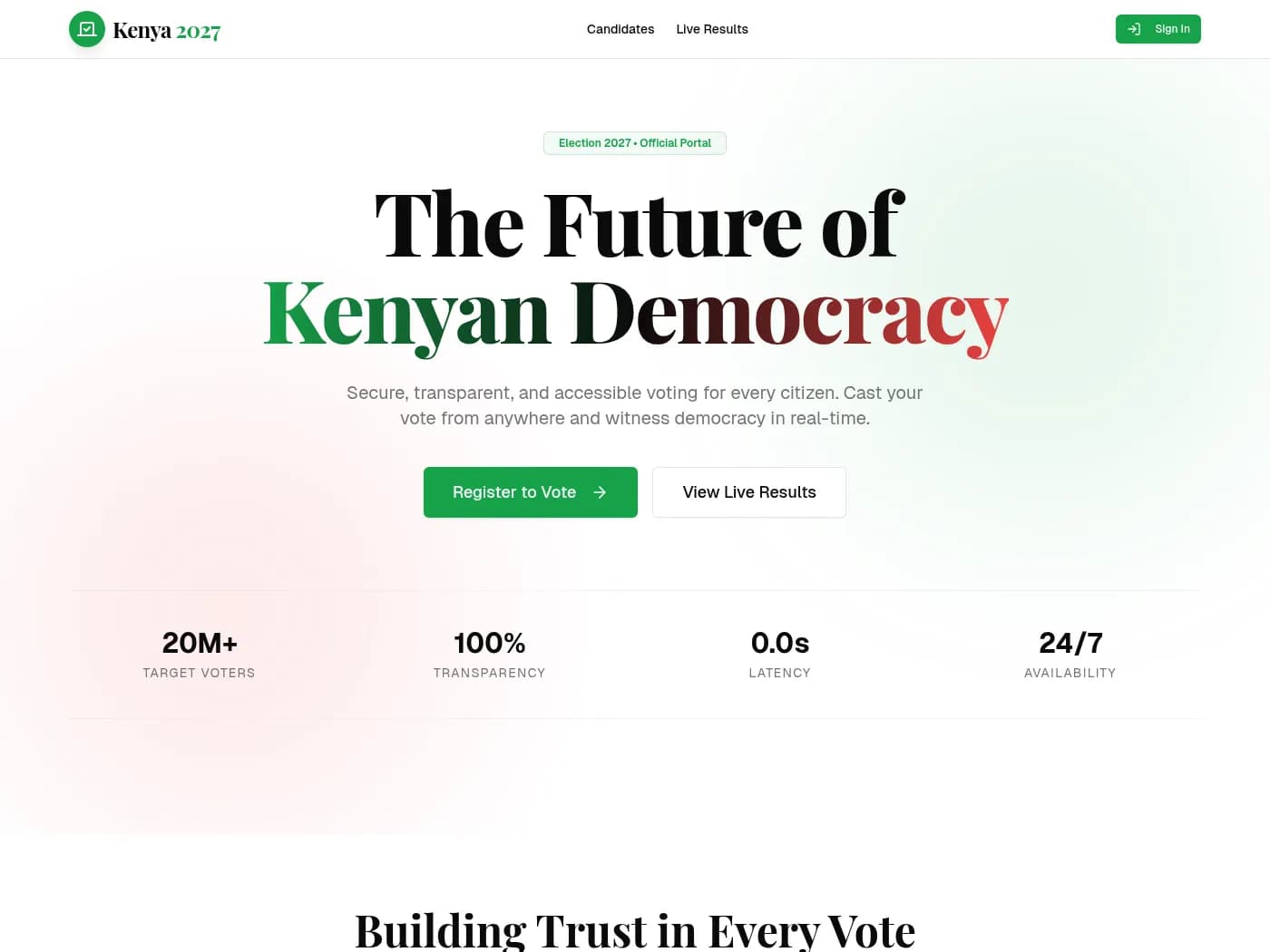Kenya 2027 Voting App