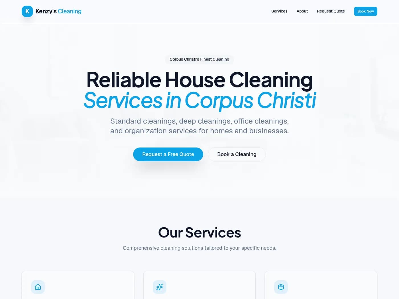 Kenzy’s Cleaning Web Portal
