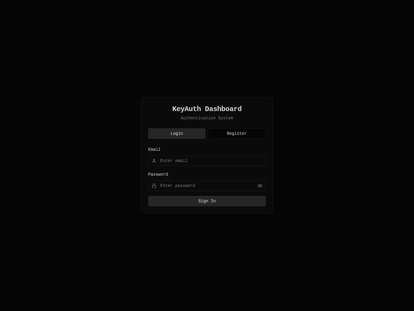KeyAuth Dashboard