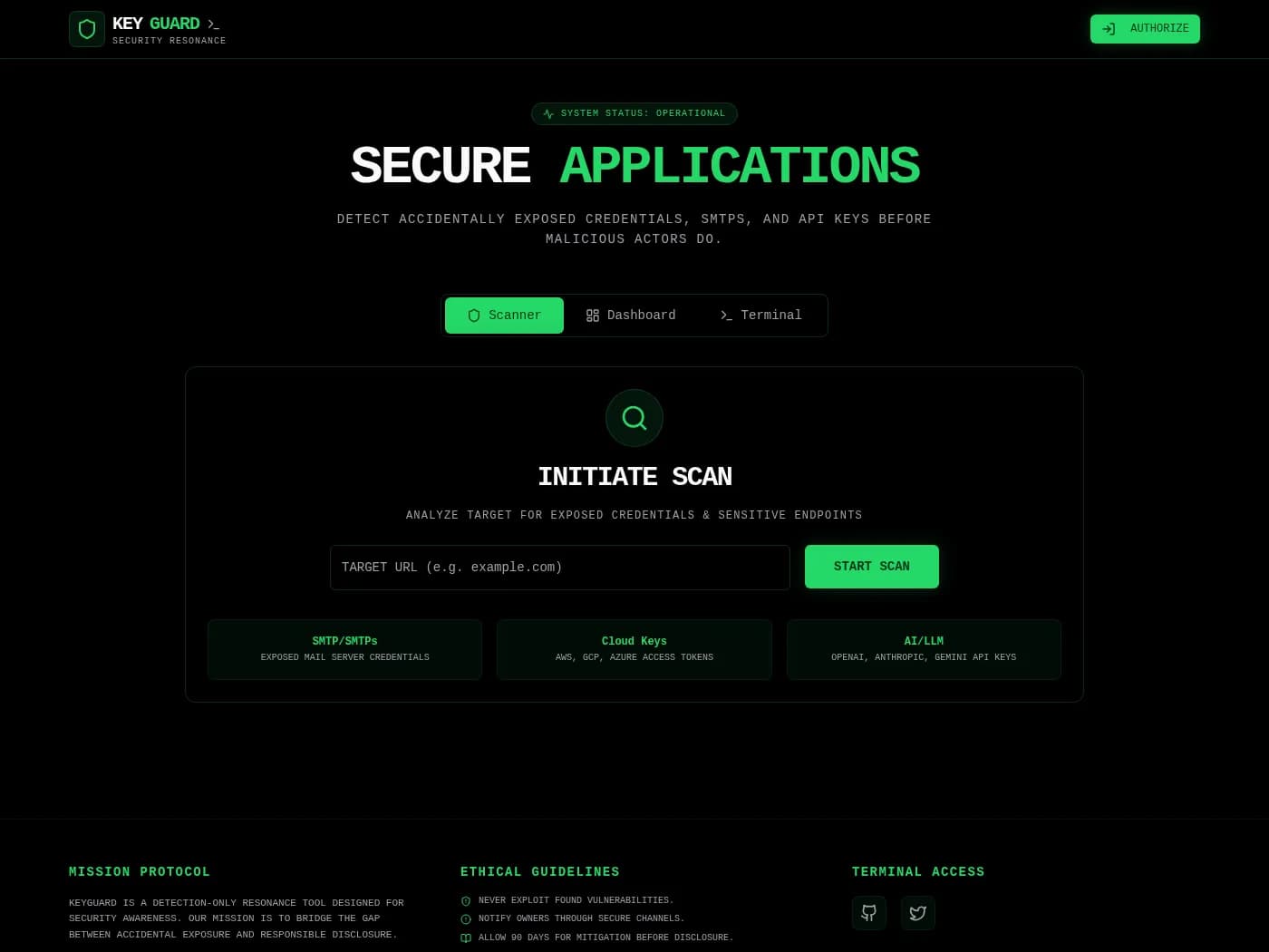 KeyGuard Scanner