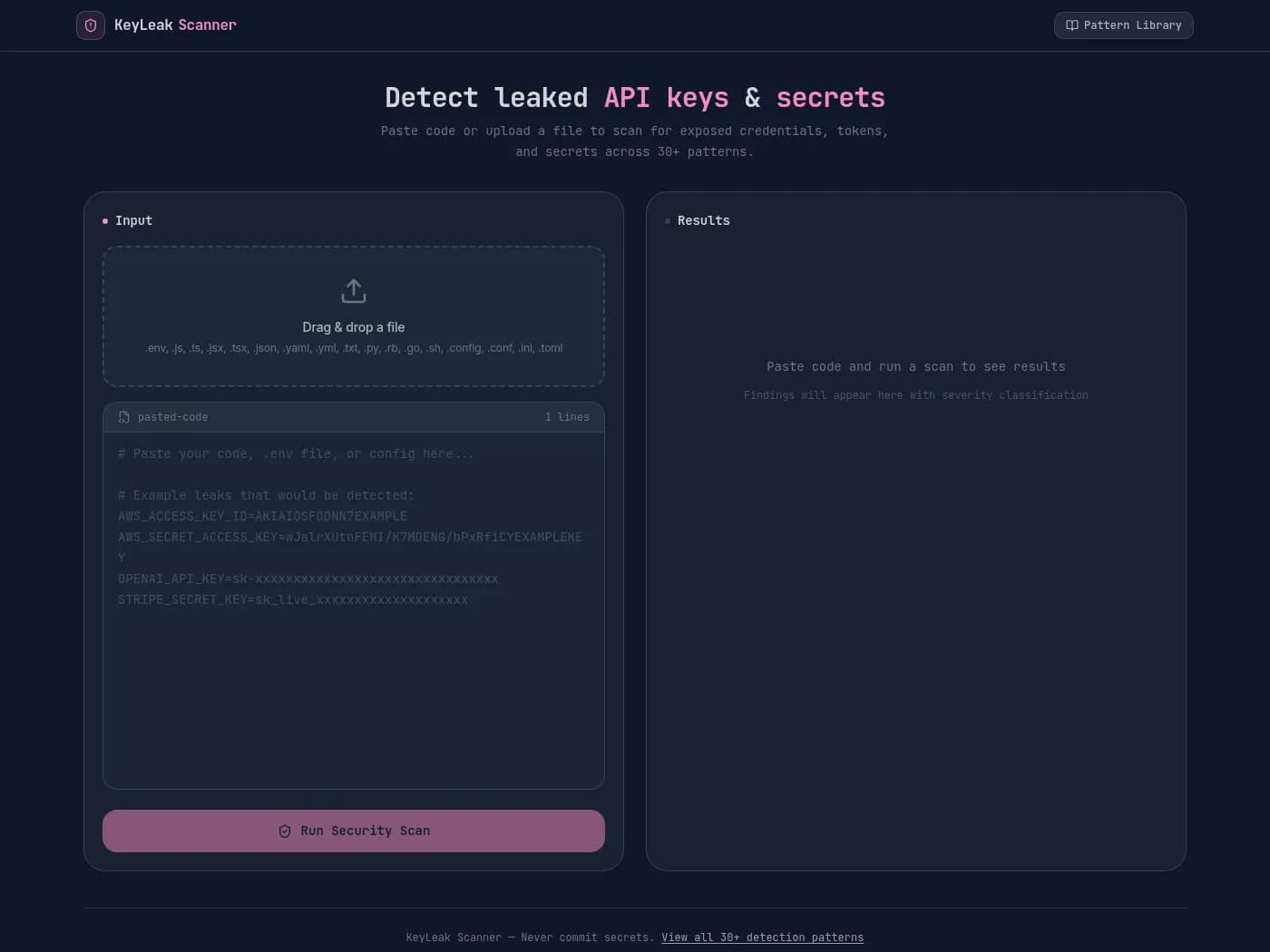 KeyLeak Scanner