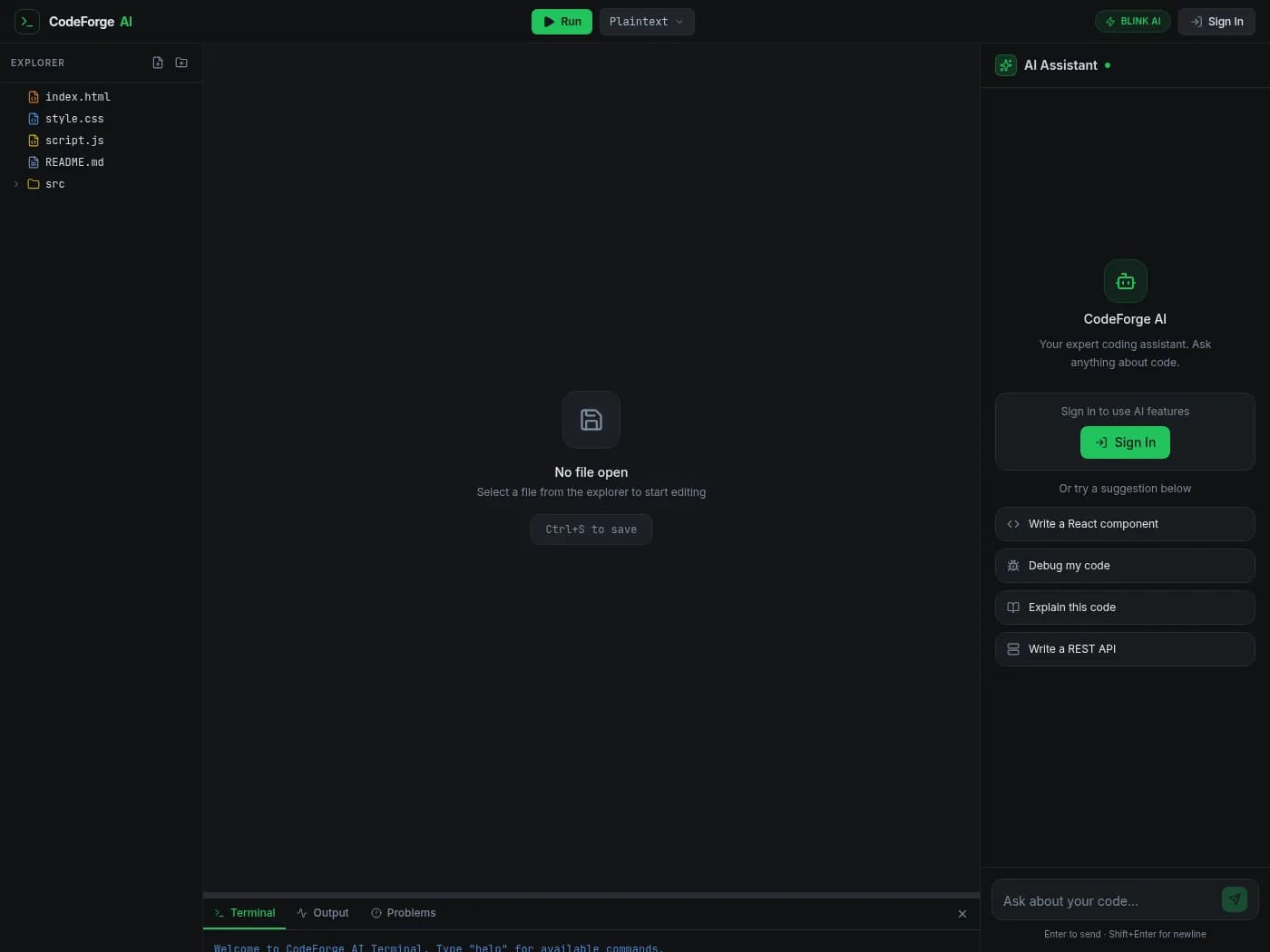 Keyless AI Code Studio