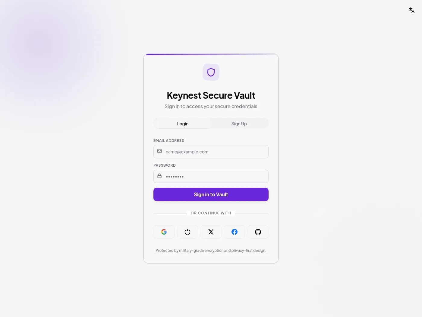 Keynest Secure Vault