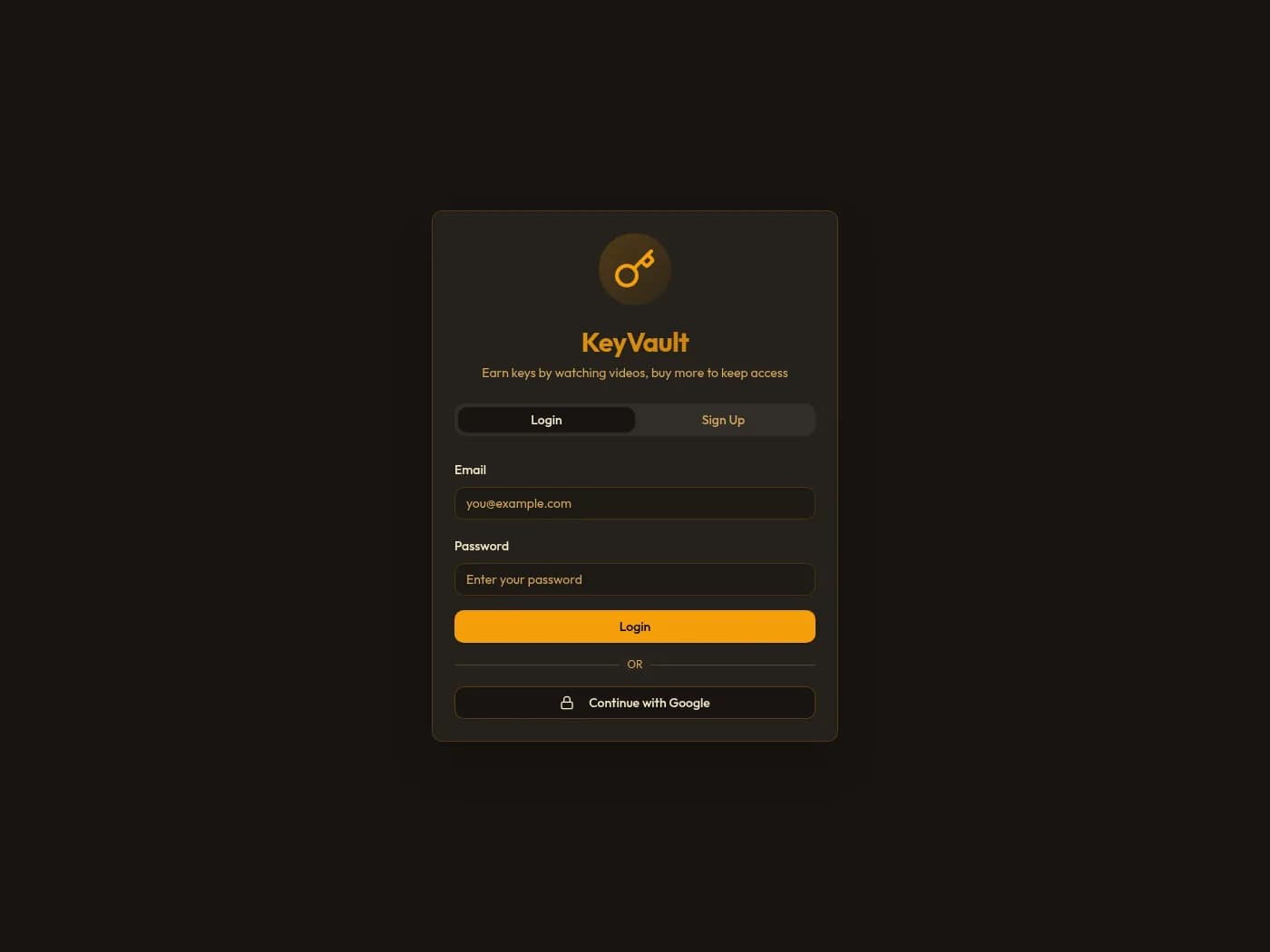 KeyVault Rewards App