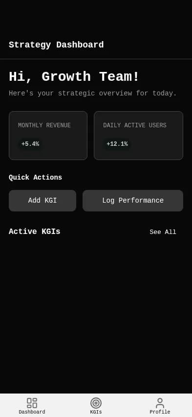 KGI Metrics Tracker