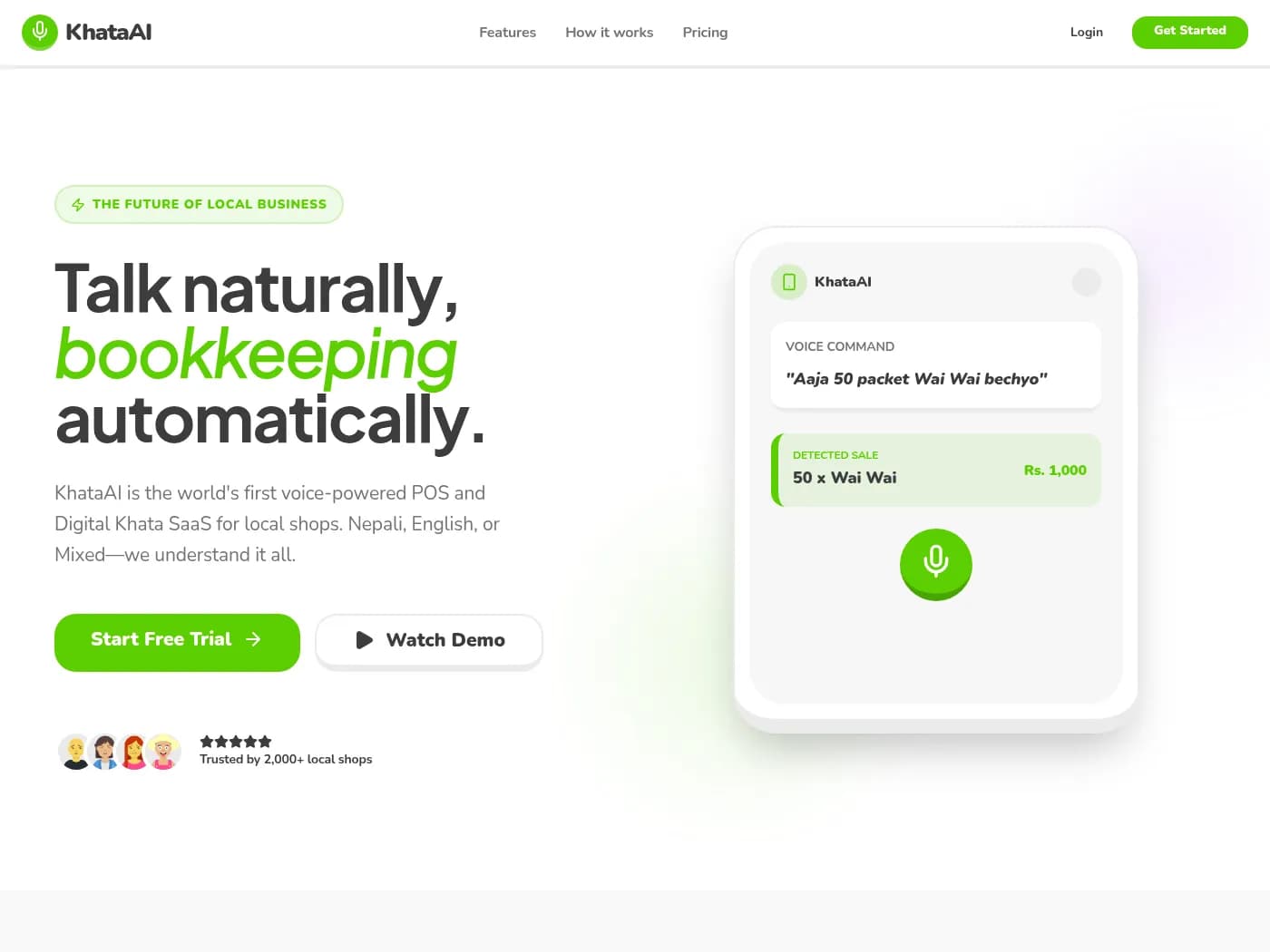 KhataAI Voice POS SaaS