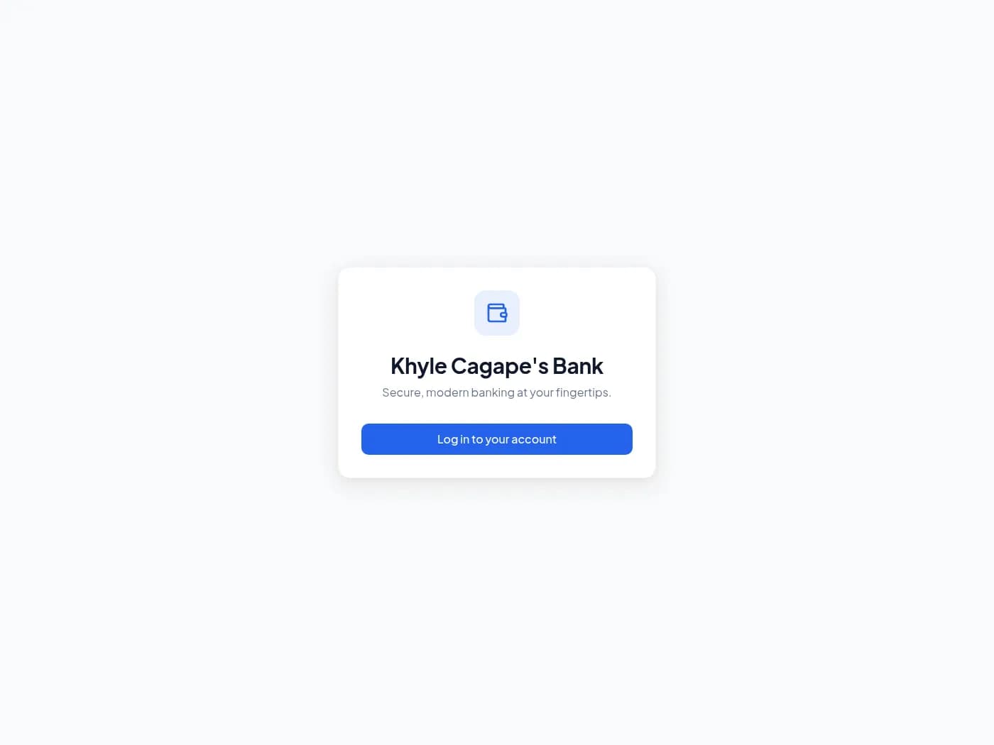 Khyle Cagape's Bank