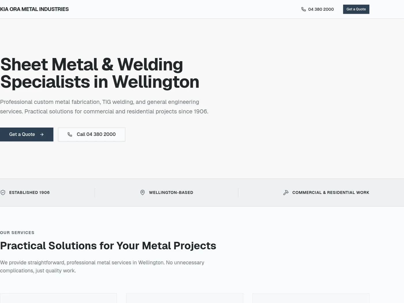 Kia Ora Metals Site