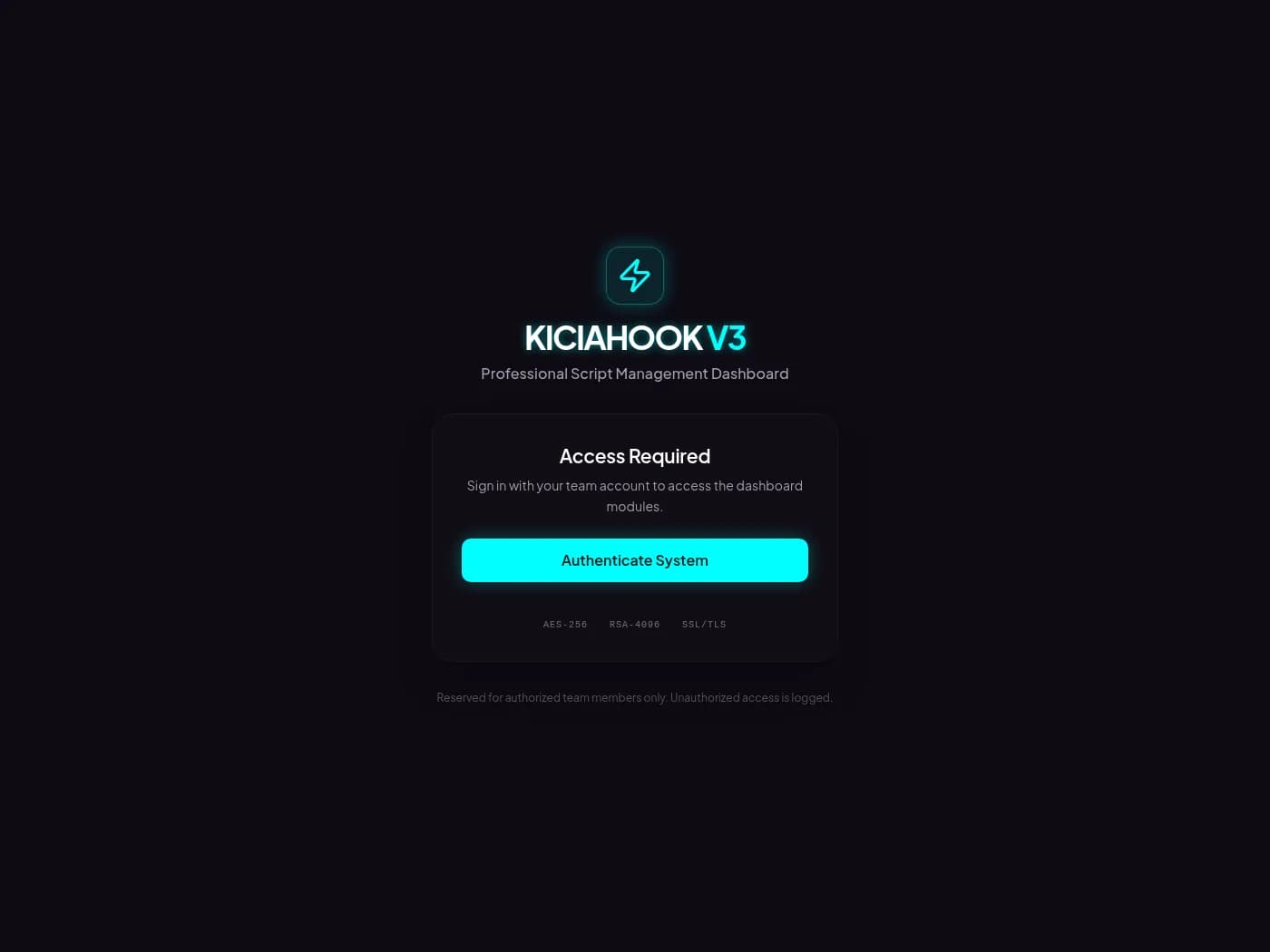 Kiciahook V3 Dashboard