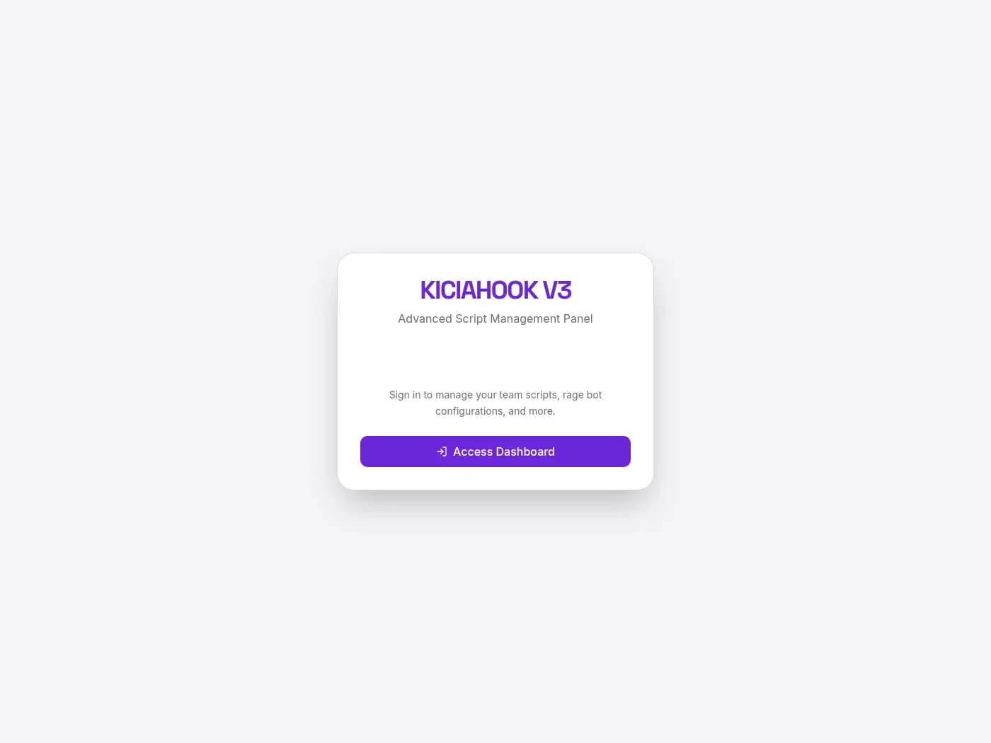 Kiciahook V3 Panel