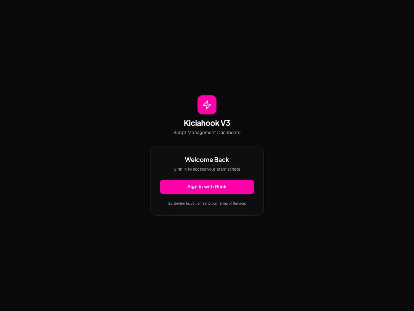Kiciahook V3 Dashboard