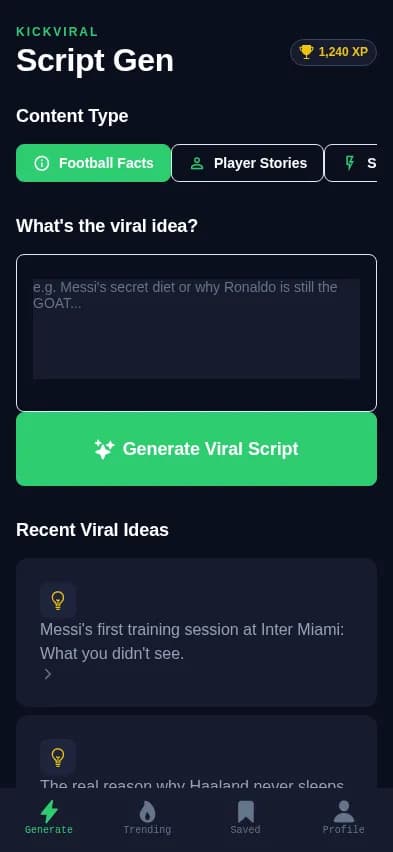 KickViral Football Creator