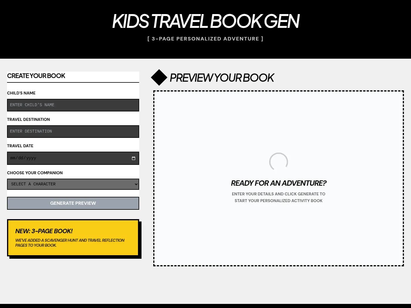 Kids Travel PDF Maker