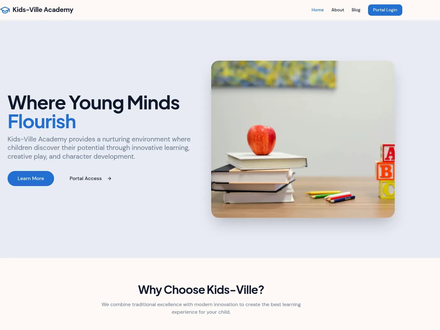 Kids-Ville Academy Portal
