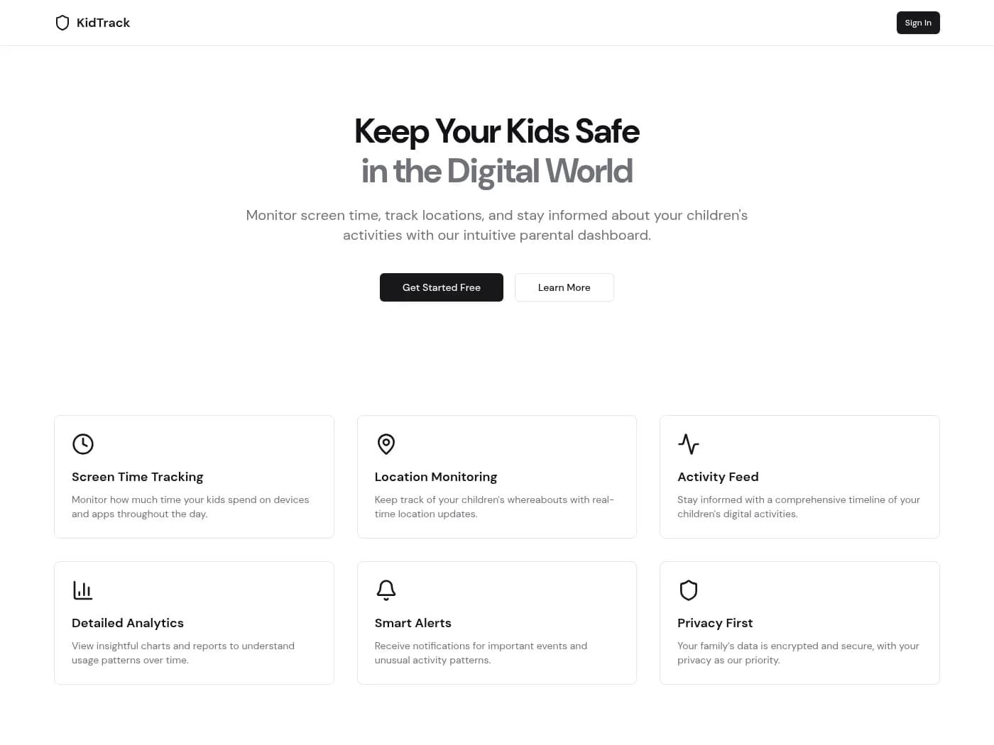 KidTrack Dashboard