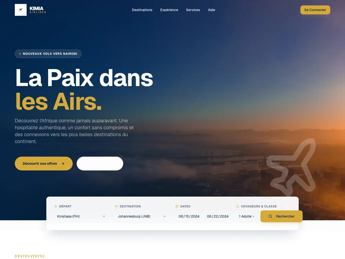 Kimia Airlines Web