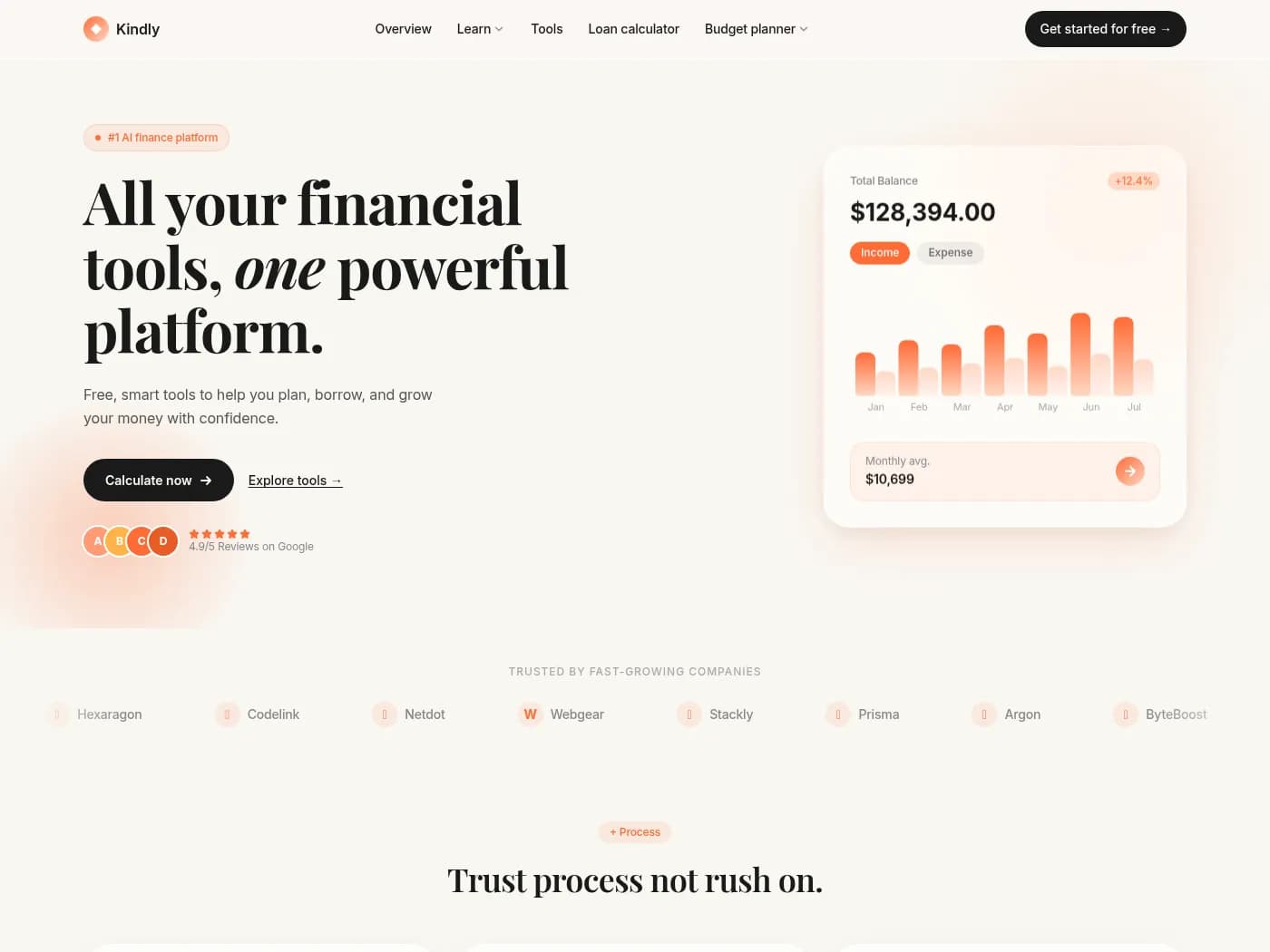 Kindly Fintech Landing