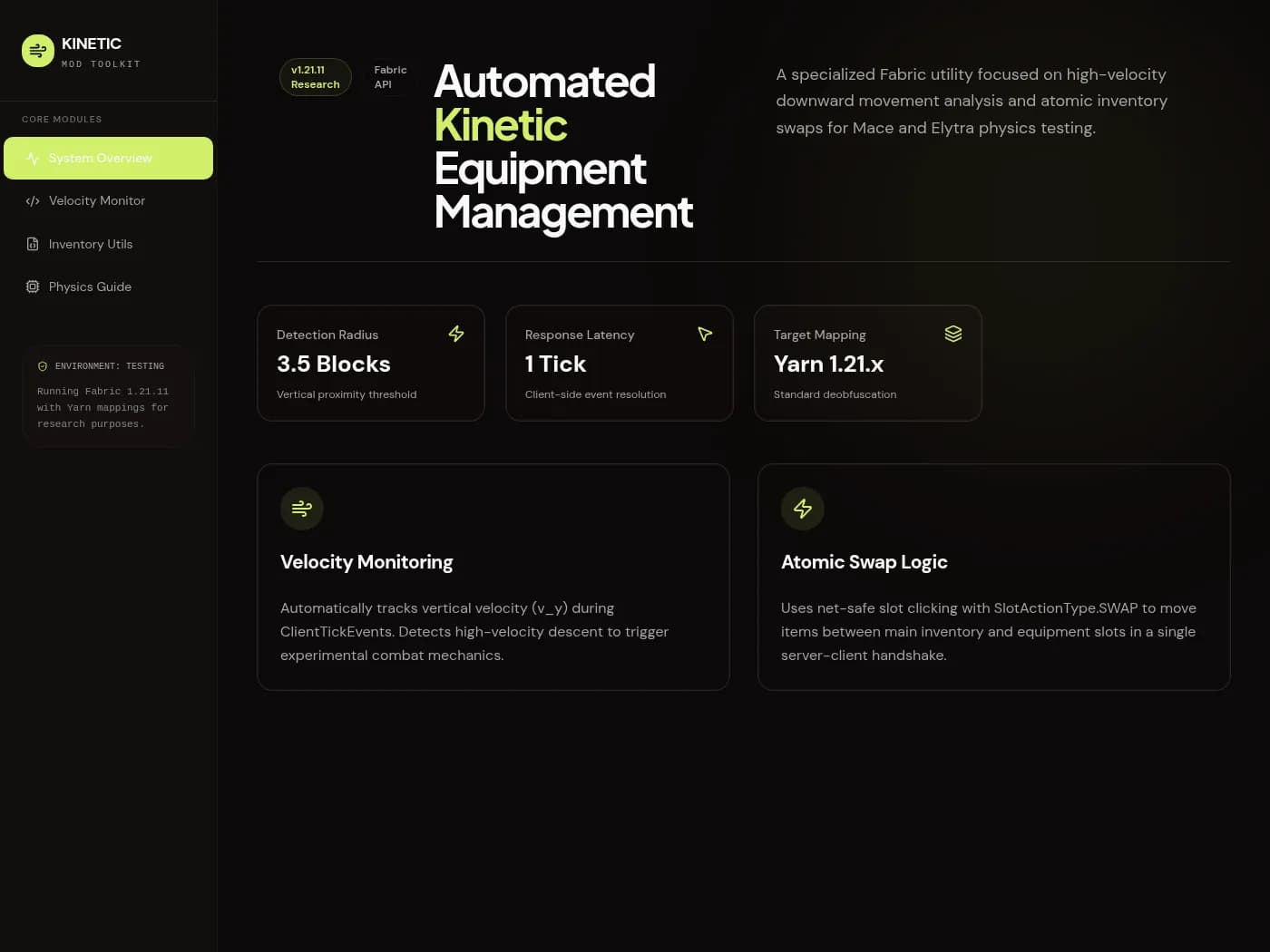 Kinetic Mod Toolkit