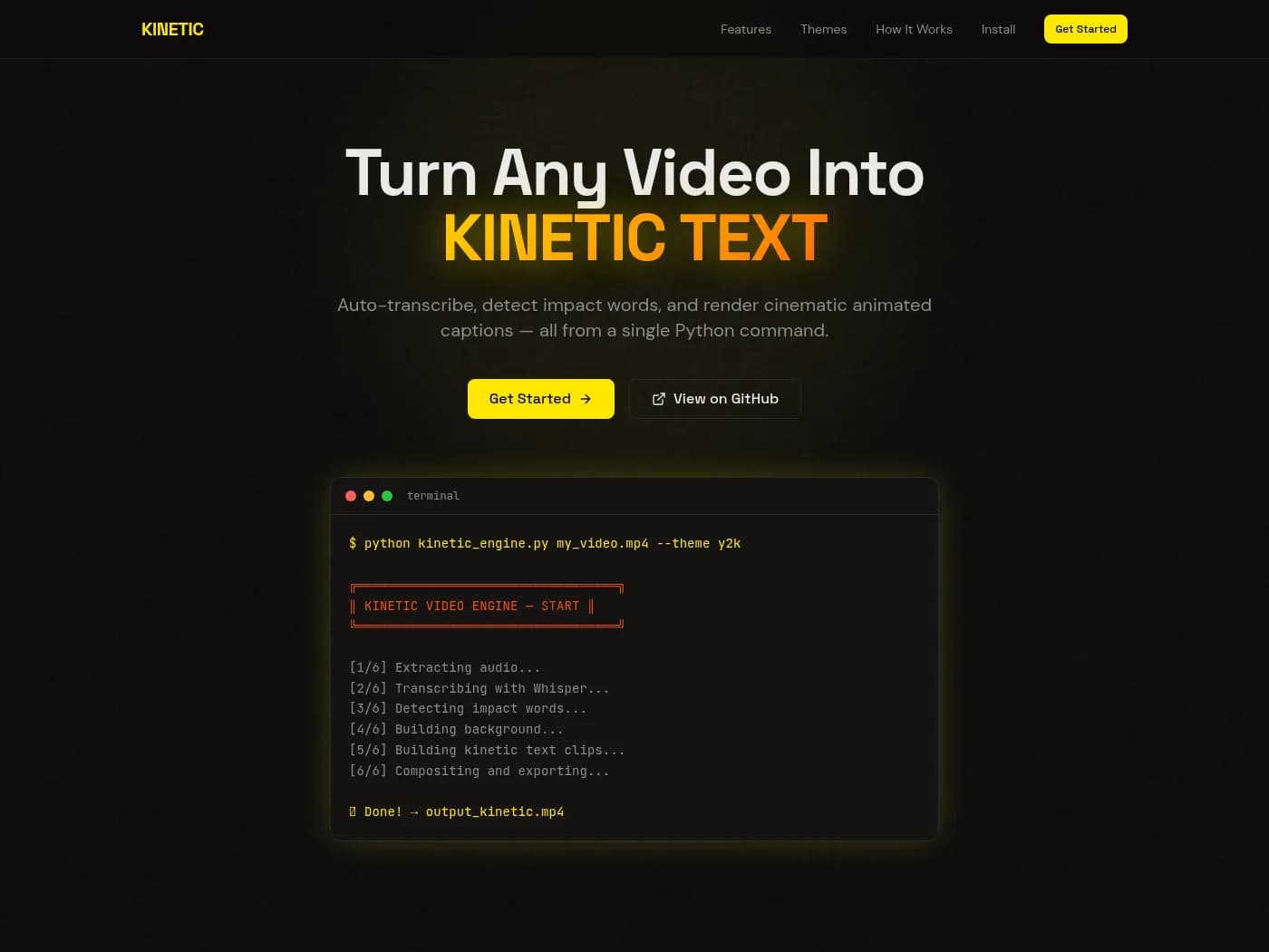 Kinetic Video Engine
