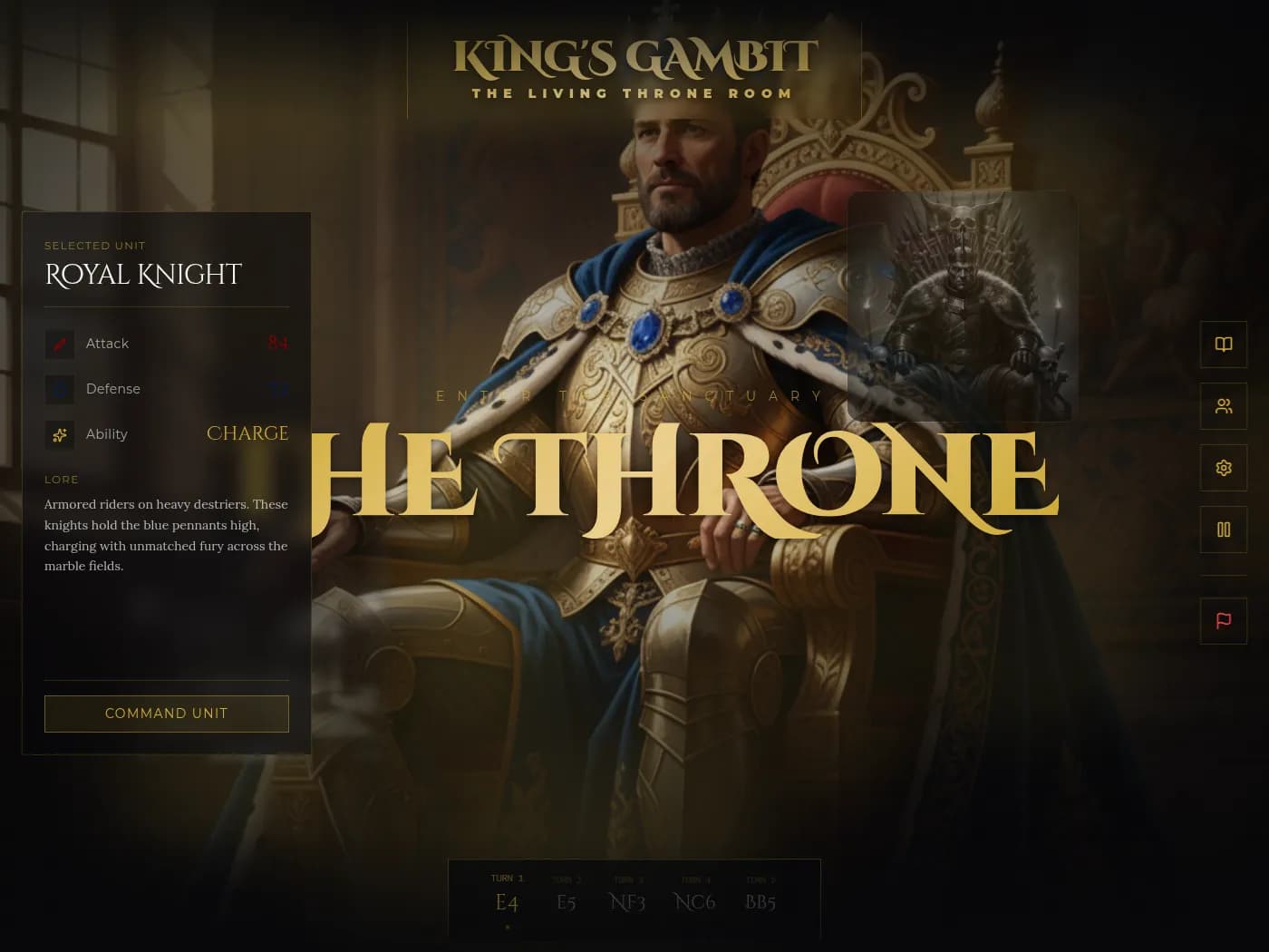 King's Gambit Web Experience