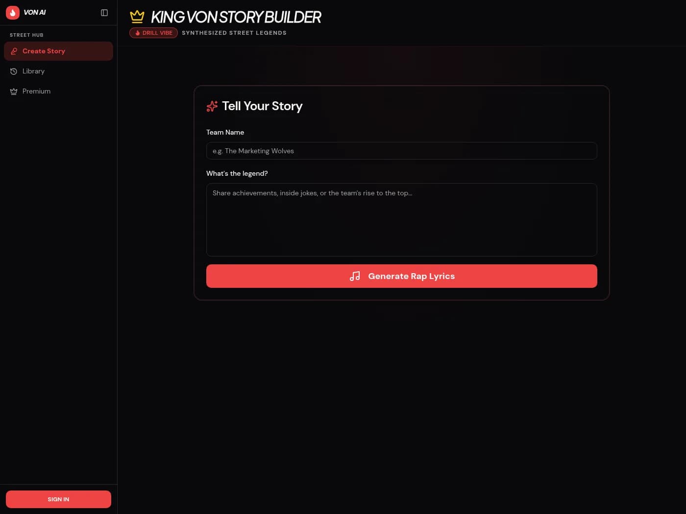 King Von AI Life Story