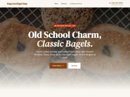 Kingwood Bagel Shop Site
