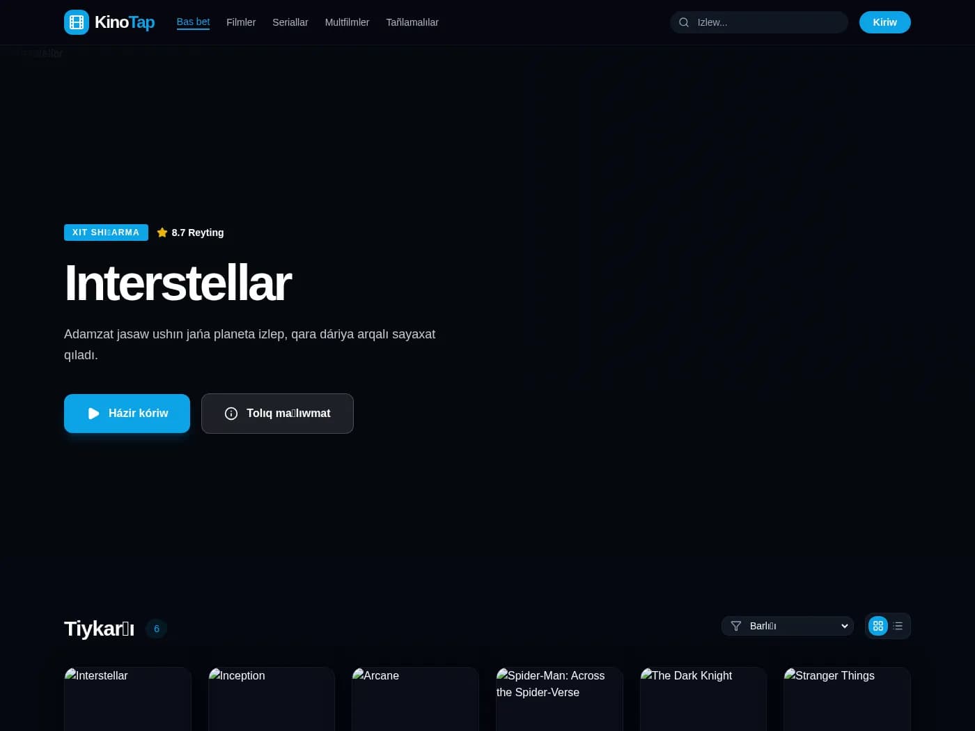 KinoTap Movie Explorer