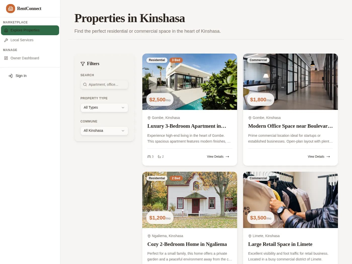 Kinshasa RentConnect
