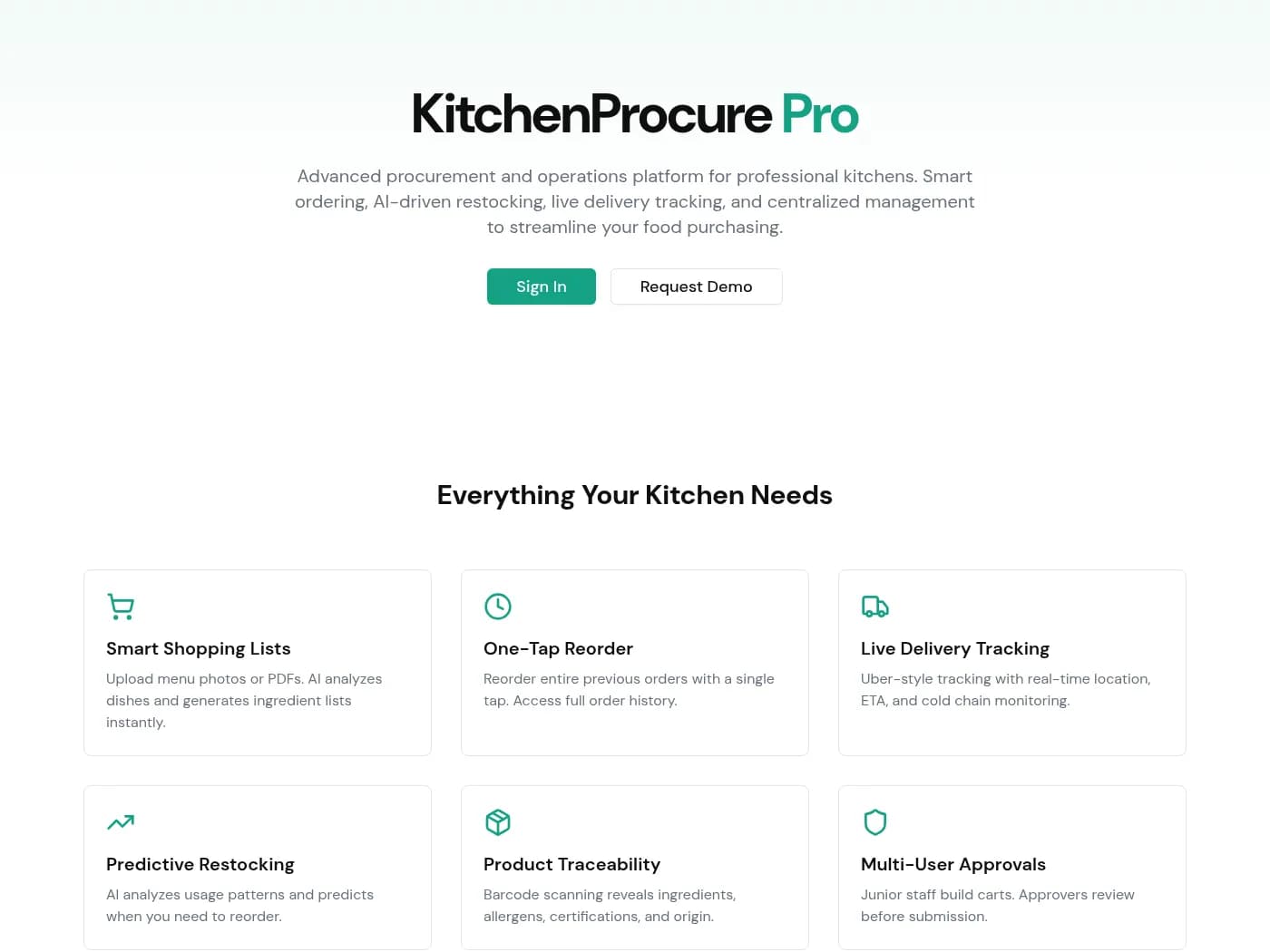KitchenProcure Pro