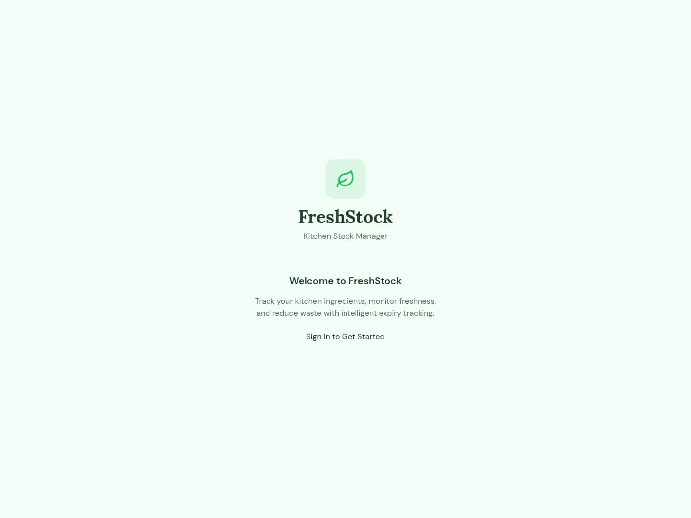 FreshStock Kitchen Manager