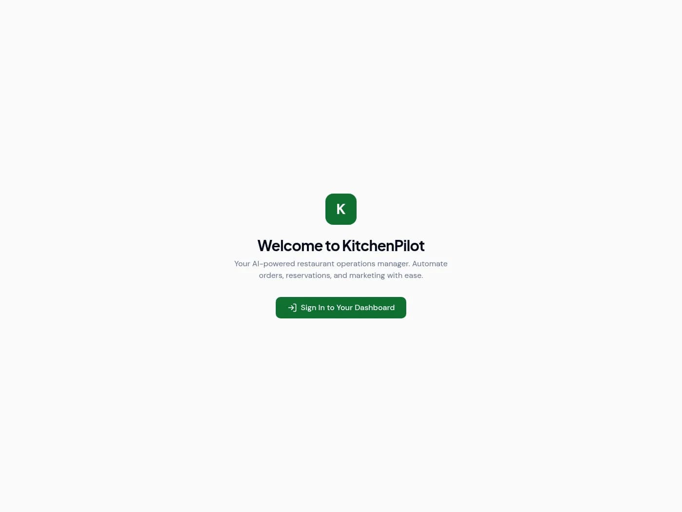 KitchenPilot AI Manager