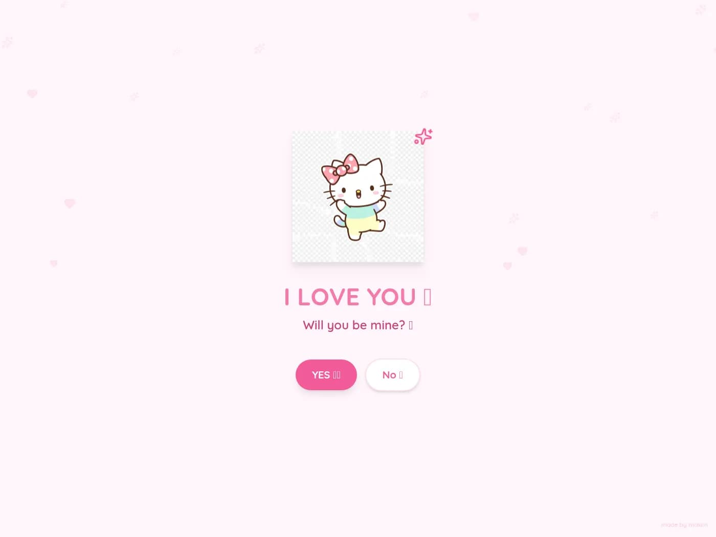 Kitty Proposal Page