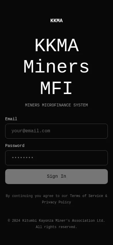 KKMA Miners MFI App