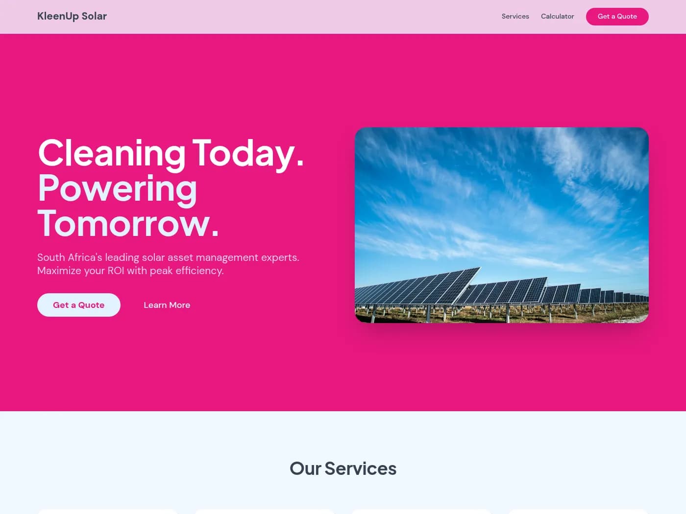 KleenUp Solar Revamp