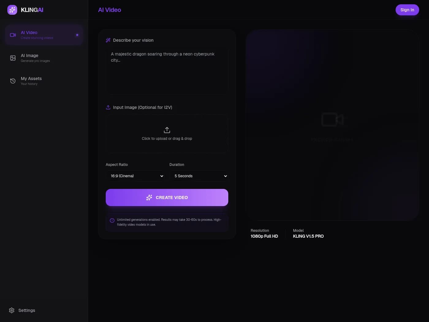 KlingAI Open Source Clone