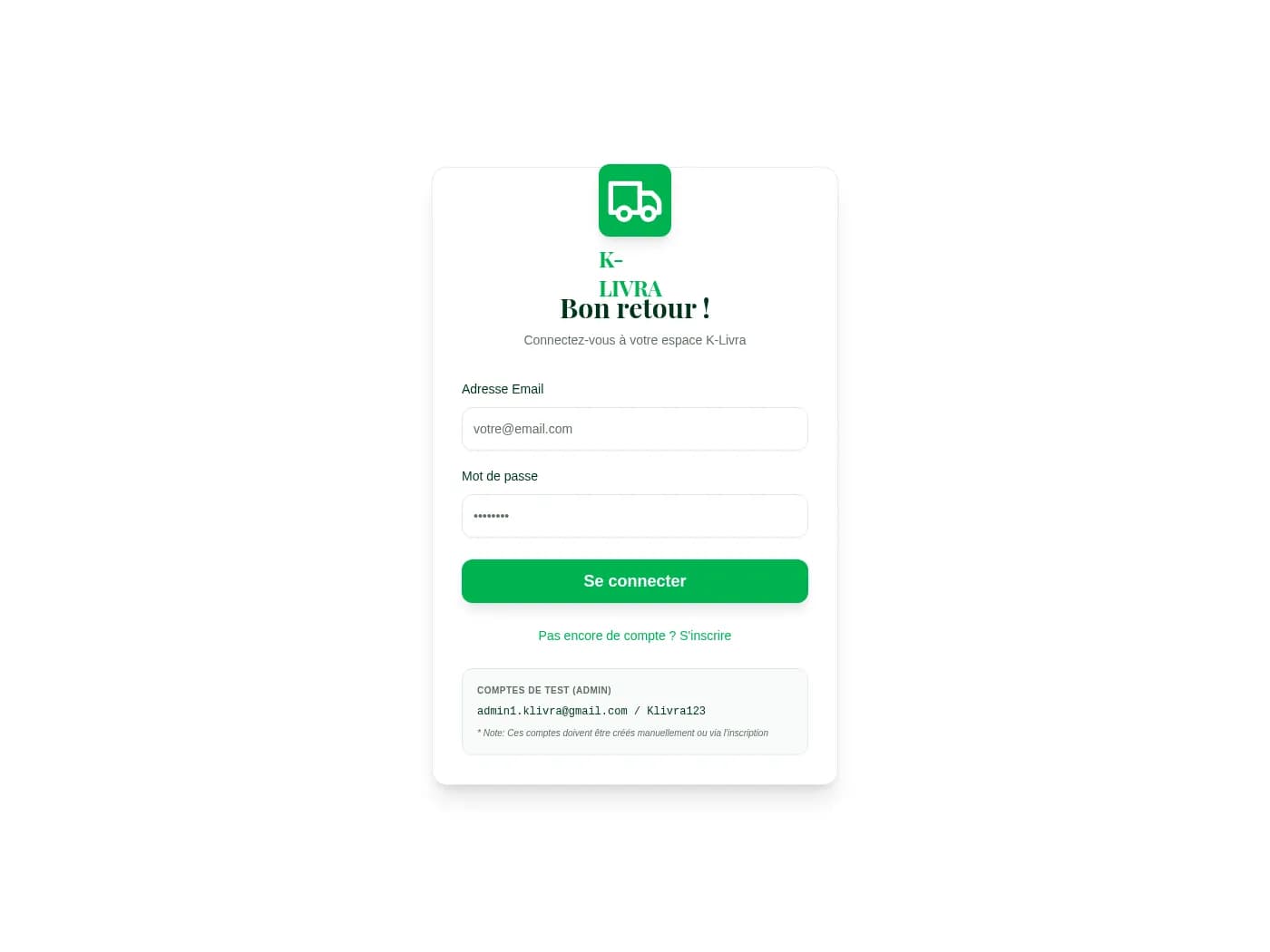 K-Livra Delivery Manager